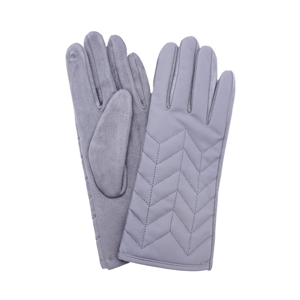 Chevron Quilted Smart Touch Gloves (assorted colors) – Salty Home
