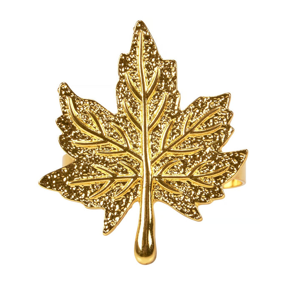 Gold Maple Leaf Napkin Rings (set of 4) – Salty Home
