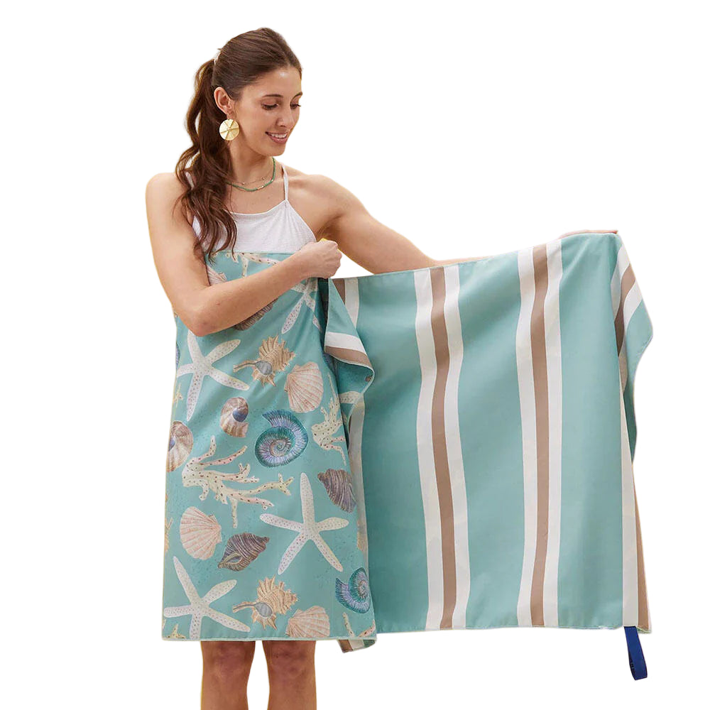 Seashell Treasures Beach Towel (reversible) – Salty Home